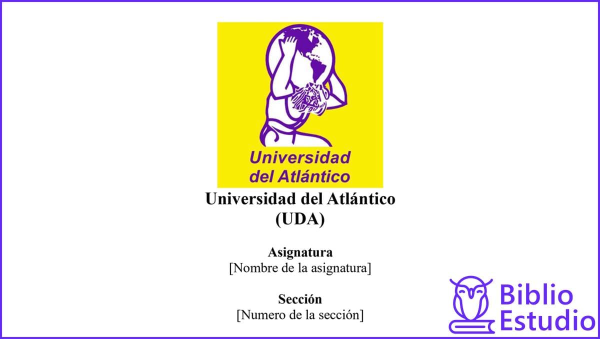 Hoja de presentación Universidad del Atlántico (UDA): Plantilla para ...